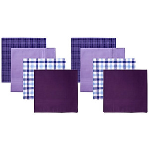 Retreez 8 Piece Pure Cotton Assorted Men's Handkerchiefs Hanky Gift Box Set - Assorted Set A5A005