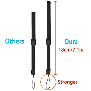 VEXMOTT Wrist Strap Hand Lanyard Adjustable Slider Lock Compatible with Wii Remote Controller Cell Phone Camera USB Flash Drive Black - 3 Piece