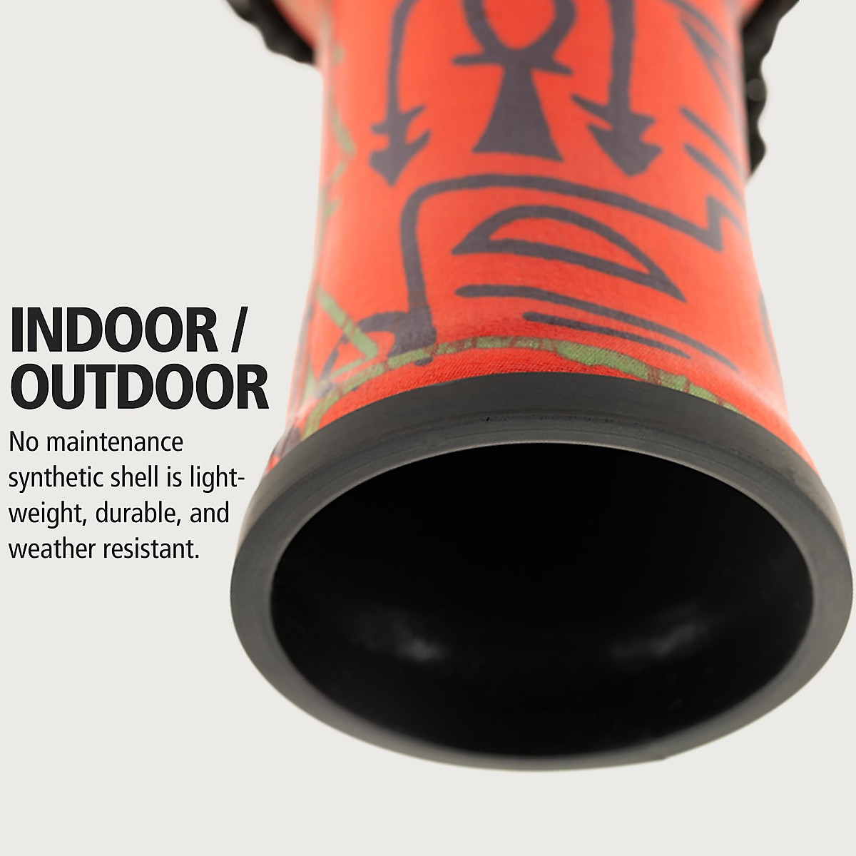 Meinl Percussion Junior Djembe Hand Drum Circle Instrument, Synthetic Shell and Head — NOT Made in China — Compact Size Rope Tuned, 2-Year Warranty (JRD-PS)