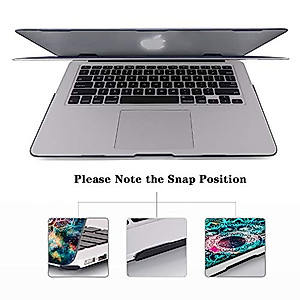 iCasso Compatible with MacBook Air 13 inch Case (Release 2010-2017 Older Version), Hard Shell Plastic Protective Case & Keyboard Cover Only for MacBook Air 13 Inch Model A1369/A1466 - Nebula Mandala
