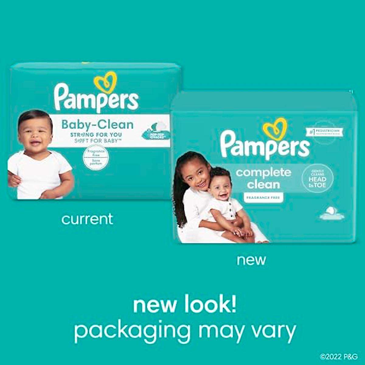 Baby Wipes, Pampers Baby Diaper Wipes, Complete Clean Unscented, 3X Pop-Top Pack, 216 Count