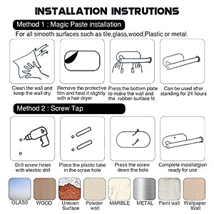 PRANAHEART Self Adhesive Paper Towel Holder, Under Counter Paper Towel Holder for One Handed Operation (Silver)