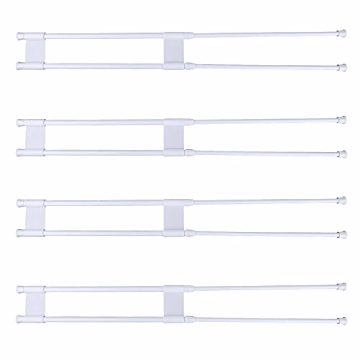 4pcs Rv Refrigerator Bars, Adjustable Rv Fridge Tension Bars Extendable to 15.8-27.6in Metal Rv Fridge Bars for Holding Food Drinks Rv Refrigerator Accessories