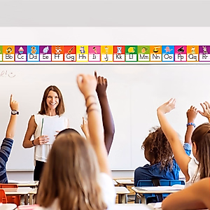 Alphabet Line Bulletin Board Set ABC Number 0-20 Wall Decorations for Pre-School Kindergarten Elementary Classroom Nursery Homeschool