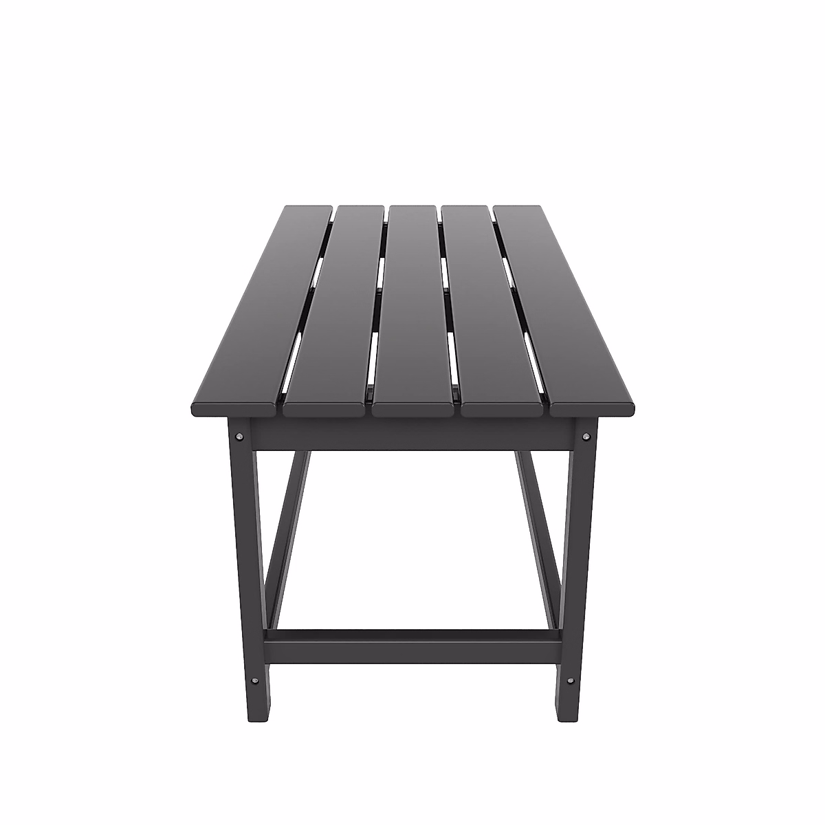 WestinTrends Malibu Outdoor Coffee Table, 35" x 17.5" All Weather Poly Lumber Patio Adirondack Coffee Table for Garden Lawn Porch Balcony, Gray