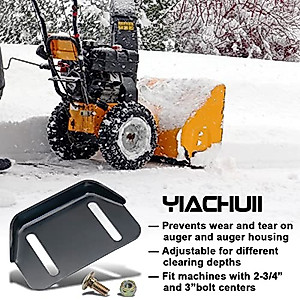 YiaChuii Snow Blower Skid Plate Shoes for MTD OEM-784-5580, 2 PCS Black Height Adjust Skid Shoe with Mounting Hardware Replace for 784-5580-0637 Snow Thrower, Stens 780-420(Black)