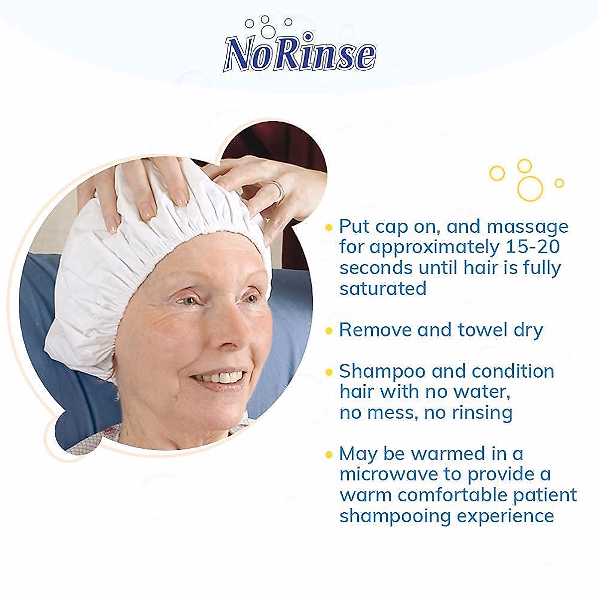 No-Rinse Shampoo Cap by Cleanlife Products (Pack of 30), Shampoo and Condition Hair with no Water or Rinsing - Microwaveable, Rinse-Free, Latex-Free and Alcohol-Free