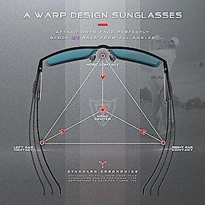 ATTCL Men's Fibra de carbon Sunglasses for men polarized UV protection 8999 Black+grey