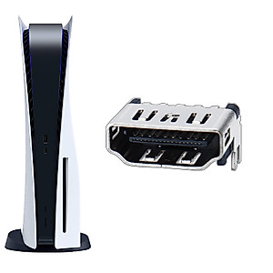 Aosai 1 Pcs HDMI Port Replacement for Sony Playstation 5 PS5 HDMI Display Socket Connector Jack (Silver - 1 Pcs)