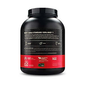 Optimum Nutrition Gold Standard 100% Whey Protein Powder, Strawberries & Cream, 5 Pound (Packaging May Vary)