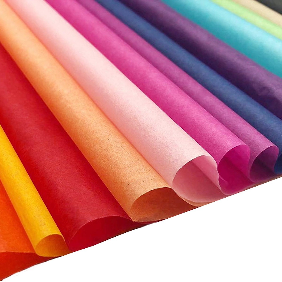 Ueerdand Gift Wrapping Tissue Paper for Packaging 105 Sheets Single-Sided Metallic Wrapping Craft Papers Bulk for DIY Artworks Flower Decoration (12 x 20 Inches, Brown)