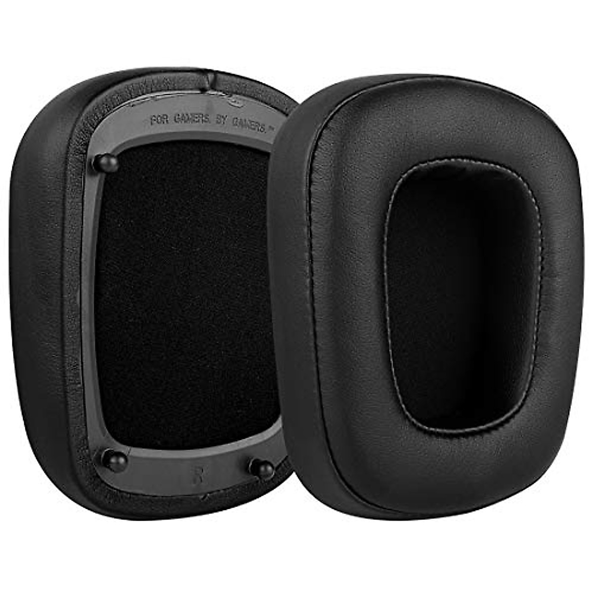 Geekria QuickFit Protein Leather Replacement Ear Pads for Razer Tiamat 7.1 V2 Headset Earpads with Plastic Plate, Headphones Ear Cushion Repair Parts