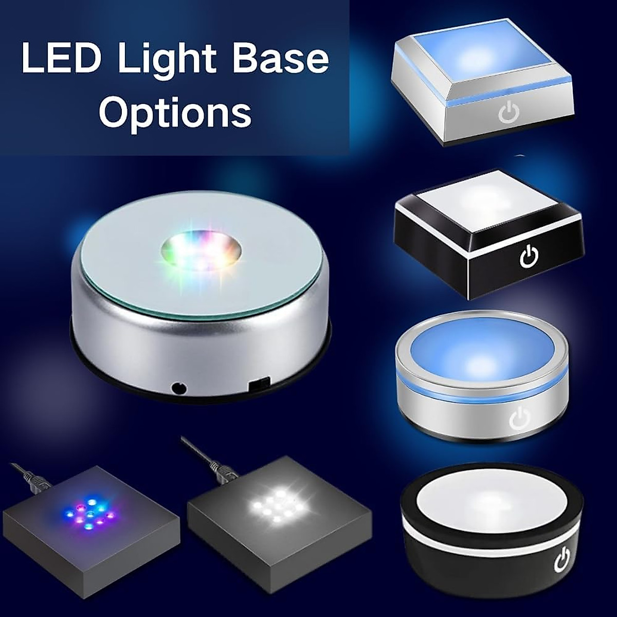 PawCrystal 3D Crystal Photo Heart with LED Light Base Options, Personalized Gifts with Your Own Photo, Pet Memorial Gifts, Laser Engraving 3D Pictures and Customized Text