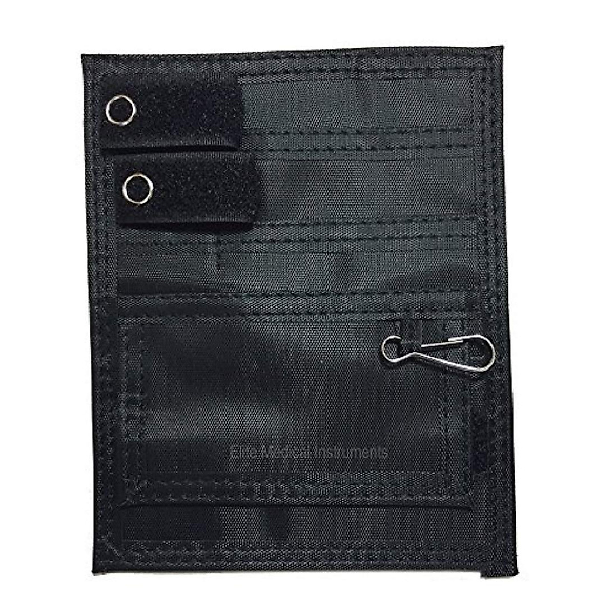 Elite Medical Instruments EAO-314-B EMI Nylon 5 Pocket Nurse Scrub Organizer, Black