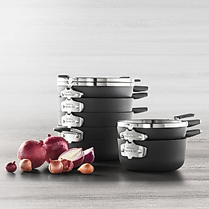 Calphalon Select 9pc Space Saving Hard-Anodized Nonstick Cookware Set