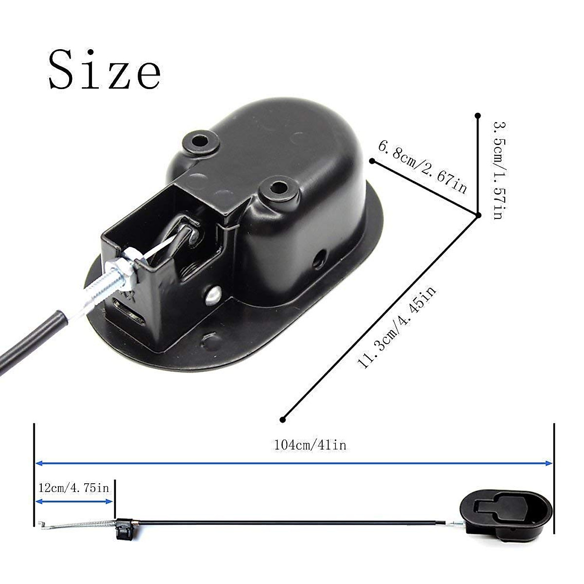 N.B.Y. Recliner Handle Replacement with Extension Cable,Metal Pull Handle fits Ashley Major Recliner Sofa,Chair Release Handle for Sofa, Couch or Recliner (Black-36)