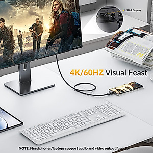 USB C to USB C Cable, USB 3.2 Gen2x2 20Gpbs for Thunderbolt 3, 2 in 1 USB C to USB A/C Cable with 4K@60HZ, PD 100W for Samsung Galaxy S22/S22+,S21/S21+ MacBook iPad Laptops Switch and More