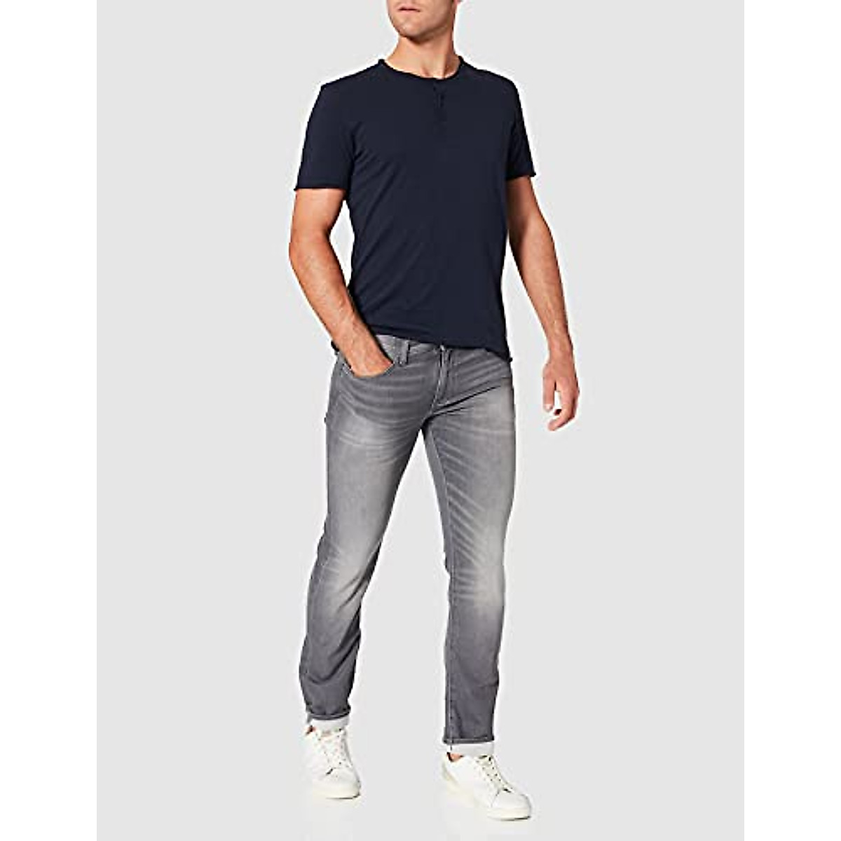 A|X Armani Exchange Men's 5 Pocket Light Slim Jeans, Grey Denim, 36R