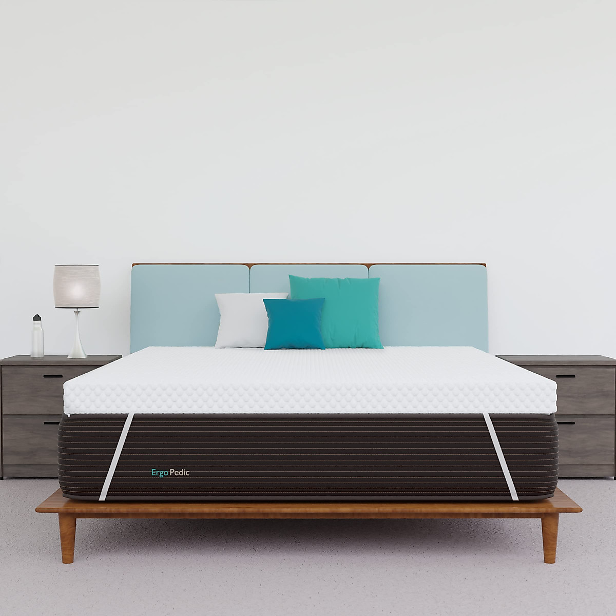 ZenWave 3" King Size Gel Memory Foam Mattress Topper, Washable Cover, Infused with Calming Hemp Extract, CertiPUR-US Certified