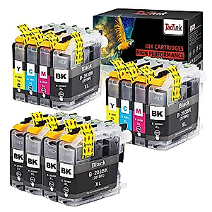 TacTink Compatible Brother LC203 Ink Cartridges, LC201 XL LC203XL Ink Cartridge for Brother MFC-J460DW J480DW J485DW J680DW J880DW J885DW MFC-J4320 J4420DW (6 Black, 2 Cyan, 2 Magenta, 2 Yellow)