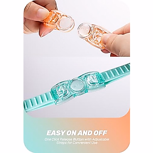 CAPAS Kids Swim Goggles, Pack of 2 Waterproof Anti-Fog Anti-UV Water Pool Swimming Class Goggles for Boys Girls Age 4-12