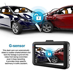 HX Studio Dash Cam,Dash Camera for Car,3 Inch LCD Screen,720P Full HD Car Dashboard Recorder,120° Wide Angle Dashcam,Night Vision,WDR, Motion Detection, Parking Mode
