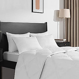 downluxe Down Alternative Pillows King Size Set of 2 - Hotel Collection Soft Bed Pillows for Sleeping, Perfect for Side, Back and Stomach Sleepers, 20 X 36