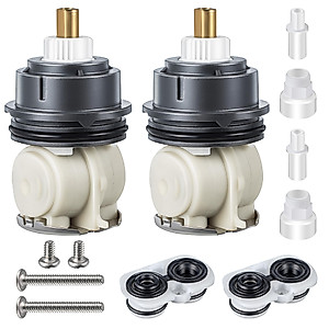 Enhon 2 Pack Shower Cartridge Replacement, RP46463 Cartridge Replacement Compatible with Delta Monitor 17 Series (2006 - Present) Dual Function Shower Faucet Valve, Including Seat and Spring Adapter