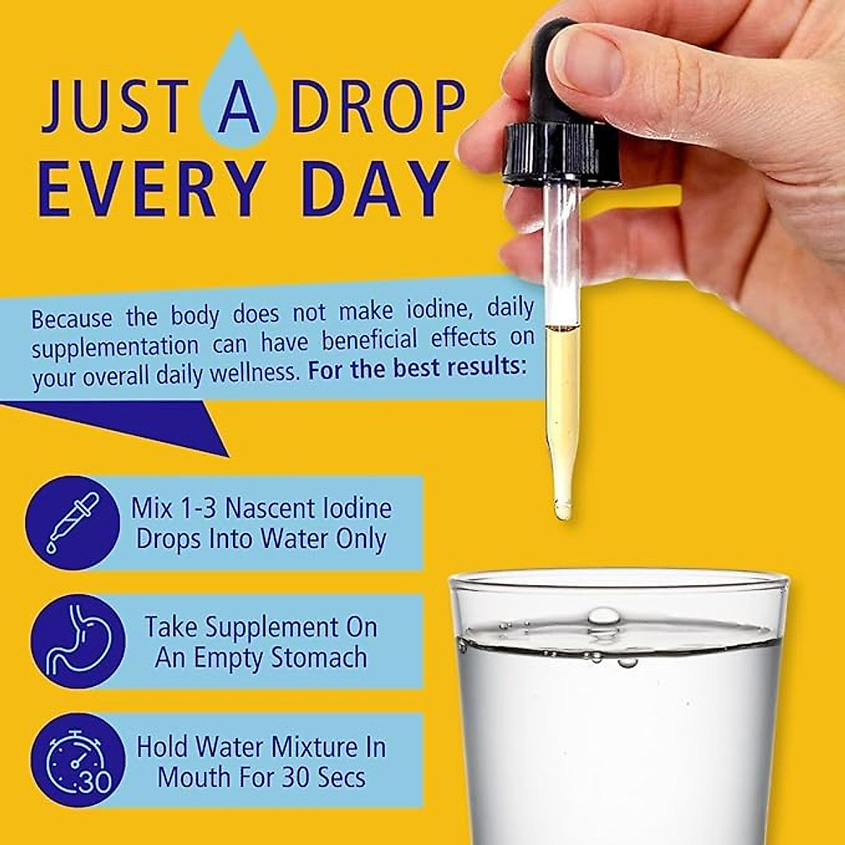 Magnascent Nascent Iodine Organic Daily Health Supplement High Potency 2% Concentrated Liquid Iodine Drops Supports Energy & Metabolism (1oz/30ml)