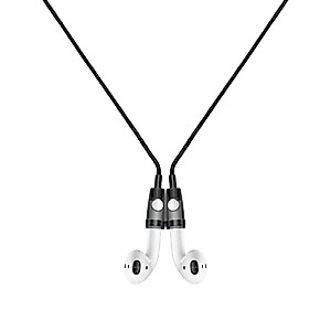 Lawonda AirPod Carrying Straps, Gifts for Mom, Magnetic Wireless Bluetooth AirPods Holder Earphones Anti-Lost Neck Connector Strap Necklace Chain String for Apple Airpods Generation 1/2/ Pro 1 Black