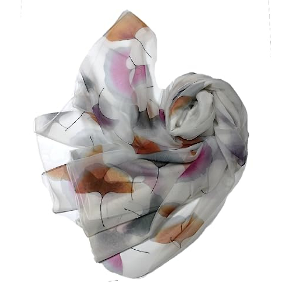 Shanlin Super Large Silk Feel Foliage Ginkgo Leaf Scarves for Women (GinkgoLeaves)