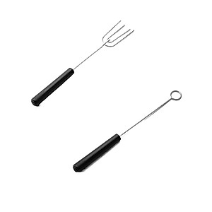 Stainless Steel Chocolate Dipping Fork Set for DIY Baking Supplies, Decorating Tool Set for Pralines Truffles Bakeware Kitchen (10 Pack)