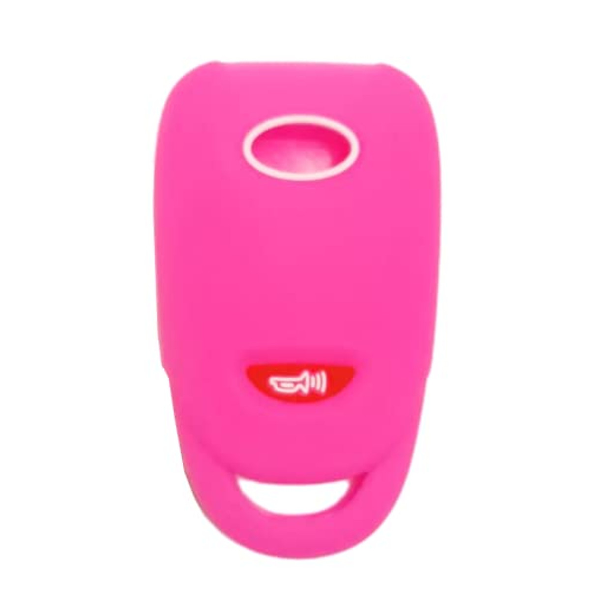 Silicone Smart Remote Key fob Cover case Compatible with Hyundai Accent Elantra Genesis Sonata Kia Forte Optima Rondo Sorento Spectra.Part Number：OSLOKA-310T 95430-2G201 (Black+Rose red)