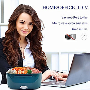 COROTC Electric Lunch Box,1.5L 3 In 1 Portable Food Warmer Lunch Box For Car And Home, 12v 24v & 110v Heated Lunch Box Includes Removable 304 Stainless Steel Tray Spoon & Fork And Carry Bag¡­