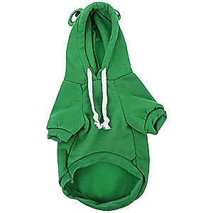 Dog Hoodie Dog Sweatshirt: Dog Hoodie Coat Winter Sweatshirt Frog Style Pet Warm Jacket Warm Puppy Costume Windproof Dog Clothes Soft Sweater Puppy Sweatshirt