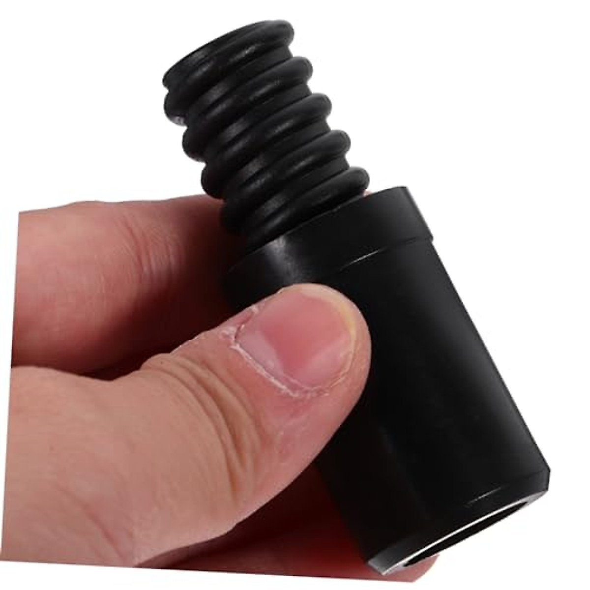 Cabilock 3pcs Mop Head Whisk Broom Handle Threaded End Threaded Handle Tips Handle Tips for Extension Poles Push Broom Handle Threaded Tip Repair Kit Tips for Handle Connector Plastic Black