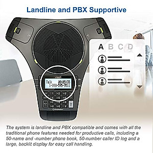 VTech VCS702 ErisStation DECT 6.0 Conference Phone with Two Wireless Mics using Orbitlink Wireless Technology