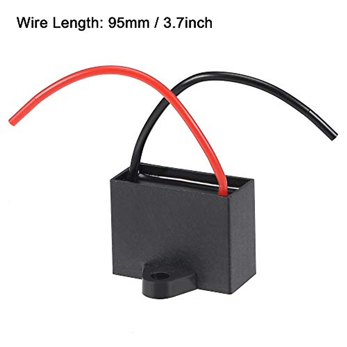 uxcell Ceiling Fan Capacitor CBB61 2.5uF 450V AC 2 Wires Metallized Polypropylene Film Capacitor 38x29x17mm for Electric Fan Pump Motor Generator 3Pcs