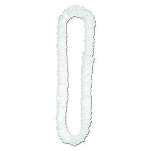 Soft-Twist Poly Leis w/Labeled Box (white), 50 White Leis Per Package