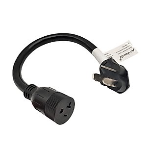 Parkworld 886344 Dryer 10-30 Plug Male to Household 5-15 (Generator 5-20) Receptacle Female Adapter Cord (ONLY Output 250 Volt)