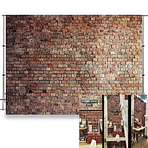 Red Brick Wall Backdrops for Photography Brick Photo Backdrop Brick Background Newborn Baby Adults Portrait Wallpaper Video Conference Backdrop Vinyl 10x6.5ft Birthday Party Baby Shower Studio Props