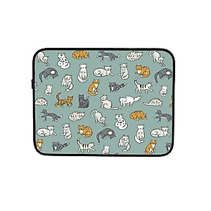 Cute Cats 13 inch Portable Laptop Sleeve Compatible with MacBook Air Notebook Computer Case for Men Women College School Students
