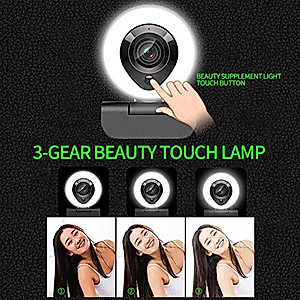 HD 1080P with Microphone and 3-Gear Light Conference Video Autofocus Computer HD Webcam Webcams Computer Peripherals