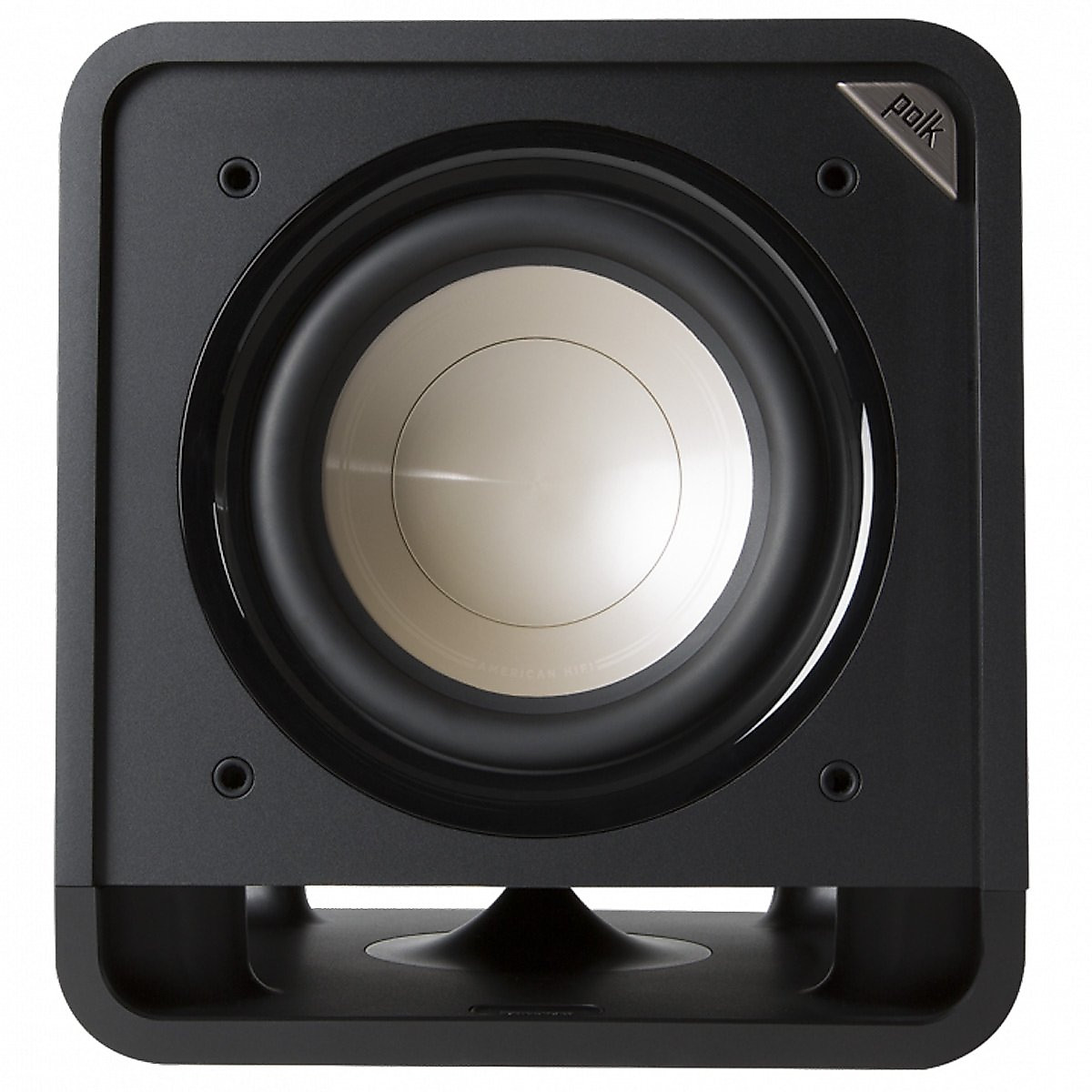 Polk Audio HTS 10 Powered Subwoofer with Power Port Technology | 10” Woofer, up to 200W Amp | For the Ultimate Home Theater Experience | Modern Sub that Fits in any Setting | Washed Black Walnut