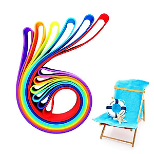 6 Pack Towel Clips for Chairs Cruise, Silicone Towel Bands for Cruise Chairs, Multi-Functional Beach Towel Bands Beach Towel Clips Beach Towel Clips for Pool Chairs