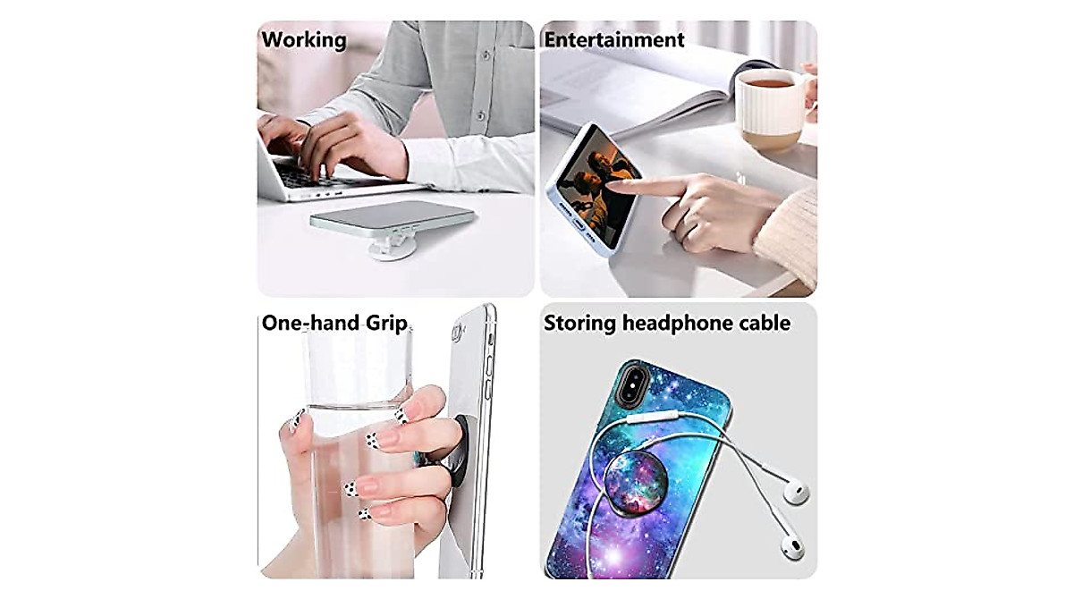 Cell Phone Stand Foldable Expanding Phone Sockets Finger Grip Holder ...