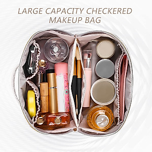 Ovenot Travel Cosmetic Bag - Multifunctional Makeup Bag for Easy Access, Waterproof, Large-capacity, with Handle and Divider