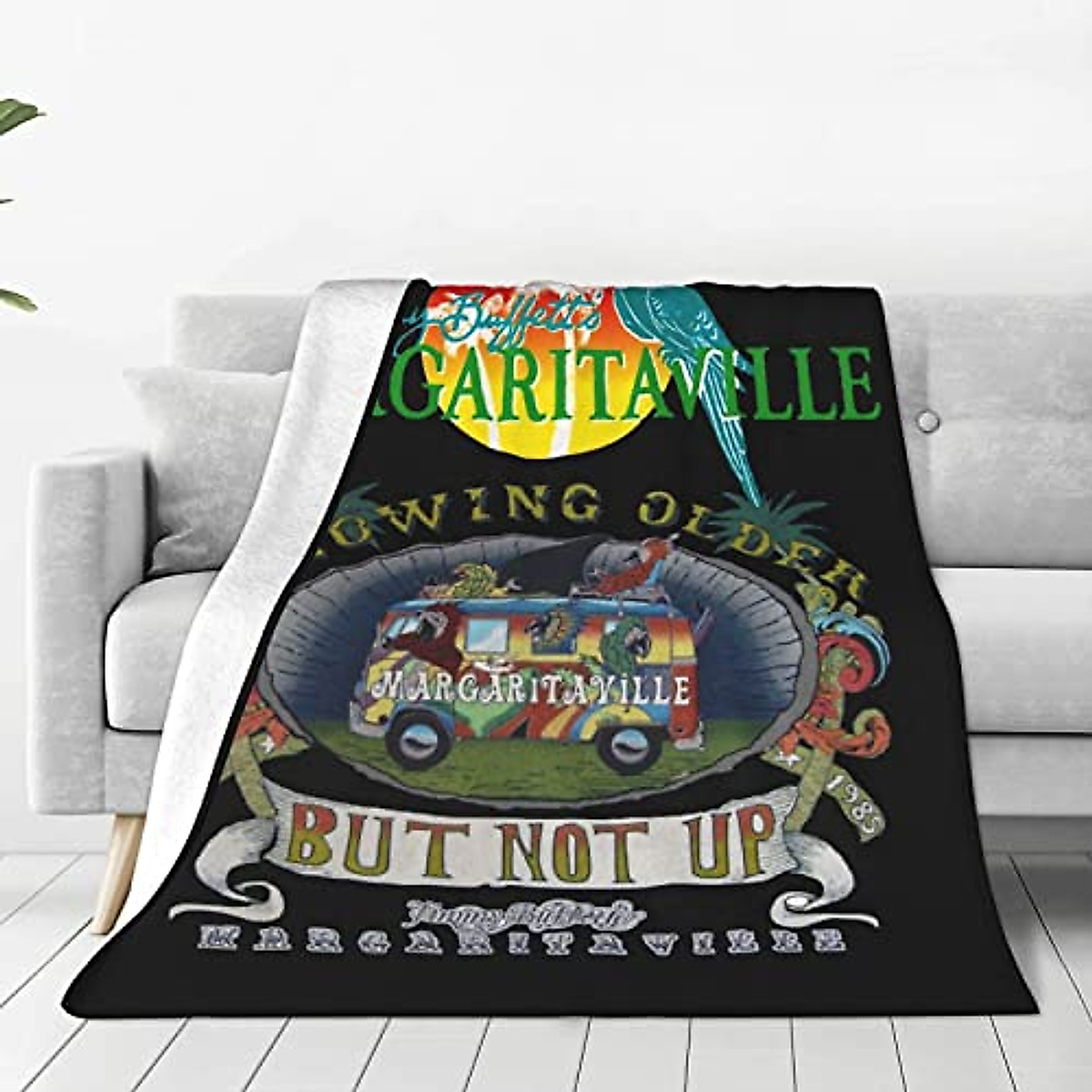 Jimmy Singer Buffett Blanket Warm Cozy Soft Flannel Throw Blanket Lightweight Fleece Bed Blanket Couch Living Room All Seasons 80"X60"