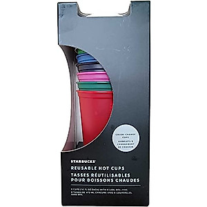 Starbucks Holiday 2021 Limited Color Changing Reusable Hot Cups with Lids - Set of 6
