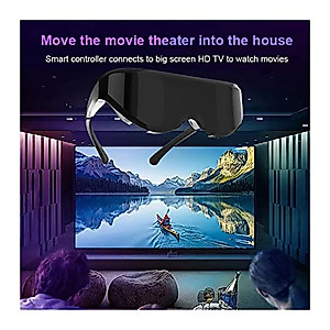AMPACO All-in-one Head Mounted 256GB Memory 3D Android Video Smart Glasses 3DVR 1000Inch Giant Screen VR Headset HDMI Eyeglasses (Color : Black color128GB)